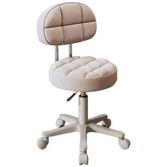 Generic Verstellbarer Drehstuhl mit Rollen, ergonomischer Schmink- und Friseurhocker f&uuml;r M&auml;dchen und Teenager, stilvoller Schminkstuhl f&uuml;r Schlafzimmer, Wohnz