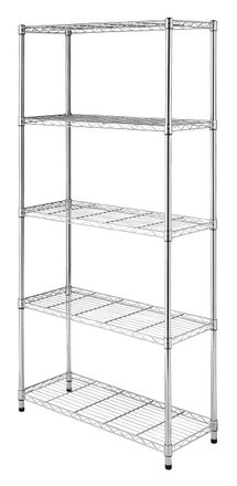 Whitmor Metall Supreme 5-Ebenen-Regale, Chrom