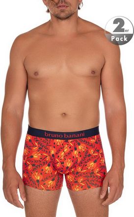 Bruno Banani Herren Shorts rot Baumwolle & Mix unifarben