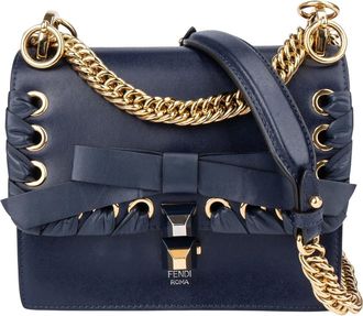 Fendi Crossbody Bags - Fendi Bleu Leather Kan I Crossbody Bag - Gr. unisize - in Blau - f&uuml;r Damen