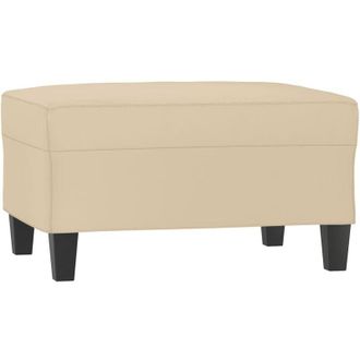 vidaXL Repose-pied Cr&egrave;me 70x55x41 cm Tissu microfibre Vidaxl