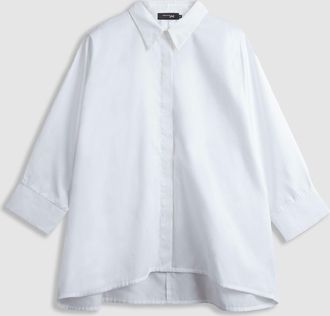 Jeanne Vouland Chemise Malo Popeline Satin Blanc