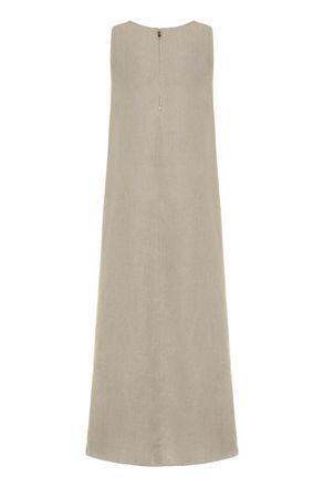 Max Mara Womens Linen Dress Simeone Beige