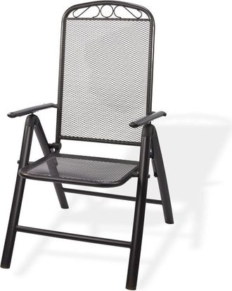Dema Dema - Chaise de jardin en m&eacute;tal maill&eacute; avec dossier inclinable Chicago