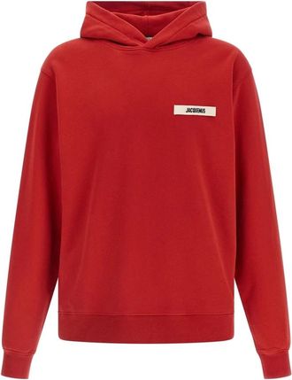 Jacquemus Homme, Sweatshirts et sweats à capuche, Rouge, Taille: M Le Sweat à capuche Gros Grain