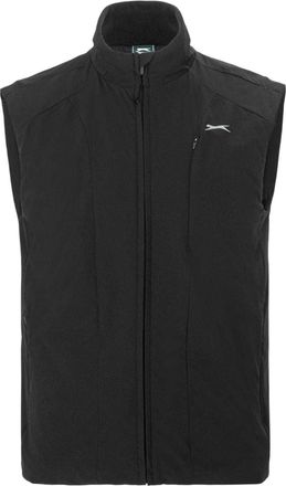 Slazenger Weste f&uuml;r Herren, Durchgehender Rei&szlig;verschluss, Emblem (Schwarz)