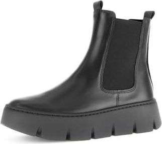 Gabor Bottines Chelsea pour femme, meilleur ajustement, Noir 27., 43 EU