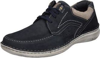 Josef Seibel Homme Chaussures Confortables Anvers 91, Monsieur Chaussures à Lacets,Largeur K (Extra-Large),Bleu (Indigo-Kombi),44 EU / 9.5 UK
