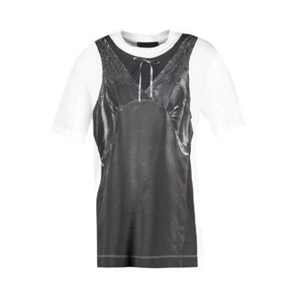 Simone Rocha Patchwork Trompe Loeil T-Shirt - - Tops - Damen - Grau - S