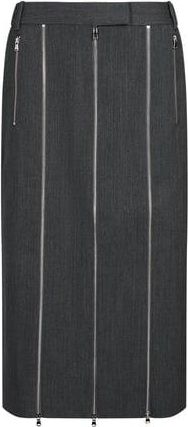 Tibi Jupe droite midi en laine