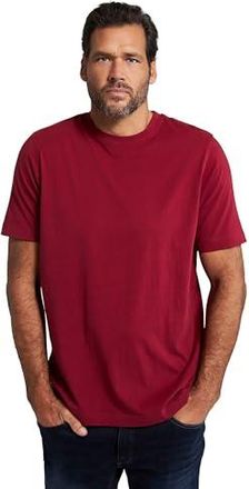 JP1880 Homme Grandes Tailles L-8XL Tee Shirt col Rond en Coton Rouge vin XXL 702558 57-XXL