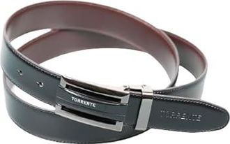 Torrente Ceinture Reversible Noir/Marron - Cuir - Taille Ajustable - Dimensions : 120 x 3,5 cm - Boucle d&eacute;tachable - Ceinture homme Couture 7