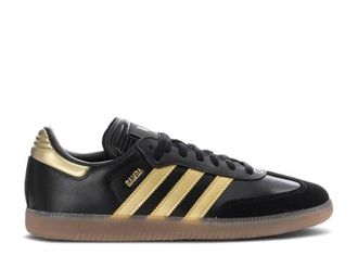 adidas Adidas Samba OG Baskets pour homme, Noir/dor&eacute; m&eacute;tallis&eacute;/gomme, 9 US