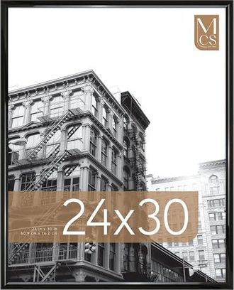 MCS Trendsetter Posterrahmen, 61 x 76,2 cm, schwarzer Hochglanz, großer Bilderrahmen zum vertikalen und horizontalen Aufhängen an der Wand für Fotos, Post