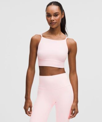 lululemon Brassi&egrave;re Focuser &agrave; encolure haute Maintien l&eacute;ger, bonnets A et B pour Femmes - Rose - Taille 2XS