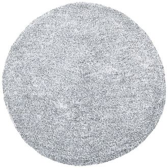 Beliani Beliani - Tapis Rond Noir Blanc et Gris en Polyester et Coton pour Chambre ou Salon au Style Moderne &oslash; 140 cm