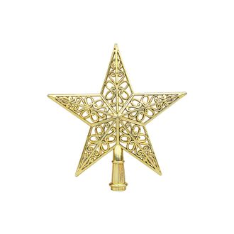 Generic Weihnachtsbaumspitze Stern Dekorationen Golden Stereo Baumspitze Stern Weihnachtsszene Dekorationen kwY662 (Bronze, Einheitsgr&ouml;&szlig;e)