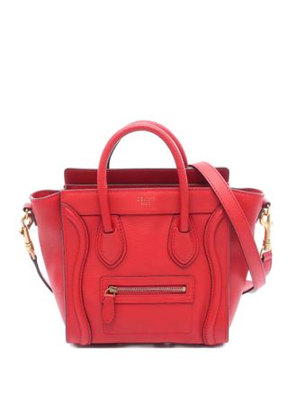 Celine sac cabas en cuir - Rouge