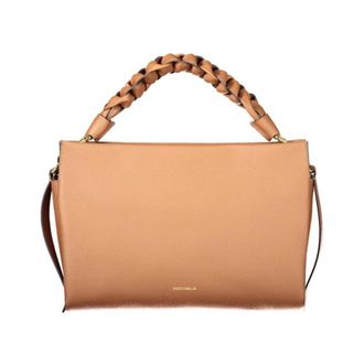 Coccinelle Leder Henkeltasche mit geflochtenem Henkel - - Bags - Damen - Braun - ONE SIZE