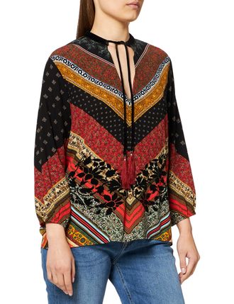 Desigual Damen Blouse Lucia Bluse, Orange (Cobre 7006), Large (Herstellergröße: L)