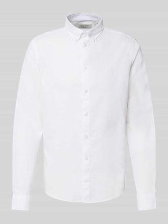 Casual Friday Regular Fit Leinenhemd mit Button-Down-Kragen Modell Anton