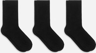 Arket Gerippte Baumwollsocken 3er-Pack -Schwarz