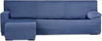 Eysa sofabezug für mini-chaiselongue mit kurzer armlehne Linke Seite Vorderansicht blau Design Luz