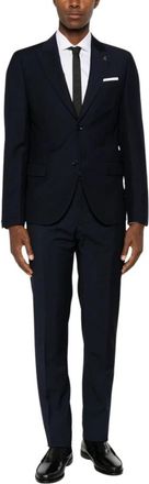 Daniele Alessandrini Einknopf Sakko - - Suits - Herren - Blau - 2XL