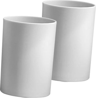 Artibetter 2 St&uuml;ck Unzerbrechliche Zahnb&uuml;rstenbecher aus Wiederverwendbarem PP rutschfest und Sto&szlig;fest Gro&szlig;er Fassungsverm&ouml;gen Vielseitig als Badezimmer Trinkbec