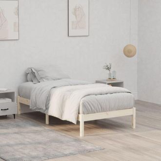 vidaXL Vidaxl - Cadre de lit en bois de pin massif 100x190 cm - Structure robuste - Montage facile - Style rustique pour chambre