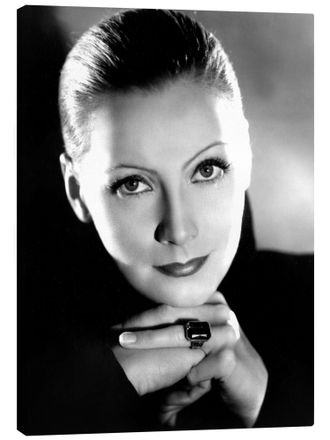 Posterlounge Greta Garbo Leinwandbild 30 x 40 cm Schwarz-Wei&szlig; Wandbilder Wanddeko