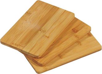 ECO 3x FR&Uuml;HST&Uuml;CKSBRETTCHEN aus BAMBUS 22x14x1cm KESPER Schneidbrett Fr&uuml;hst&uuml;cksbrett Schneidebrett Vesperbrett Schneidbrett Fr&uuml;hst&uuml;cks Brett Brettchen Vesp