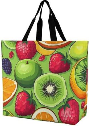 Generic Fruits Vari&eacute;s Sac &Agrave; Bandouli&egrave;re L&eacute;ger Tote Bag Grand Sac Courses Pour Plage Travail Gym