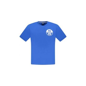 North Sails Homme, Tops, Bleu, Taille: XL With Maxi Logo T-Shirt