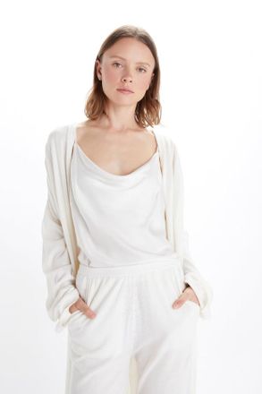 Neu Nomads Damen vegan Top Camisole Rundhalsausschnitt Schneewittchen