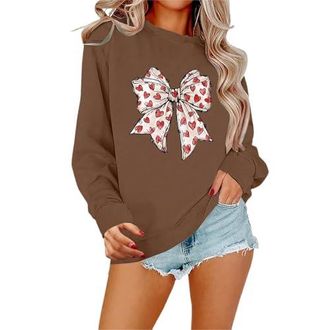 Generic 2026 Valentines Day God Is Greater Than The Highs And Lows Sweat-shirt &agrave; manches longues pour femme, caf&eacute;, XXL