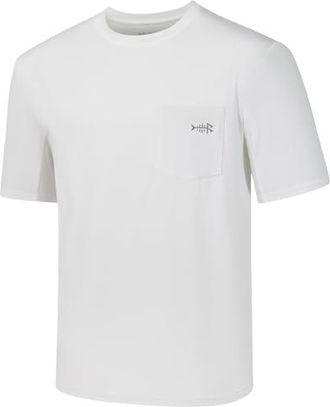 Bassdash T-Shirt de Poche &agrave; Manches Courtes pour Homme UPF 50+ Performance Protection Solaire UV P&ecirc;che Randonn&eacute;e Kayak Chemises de Sport