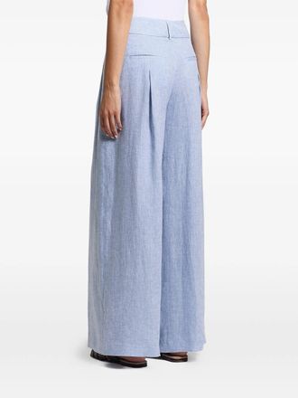 PESERICO Womens Pleated Palazzo Pants Ss26 W
