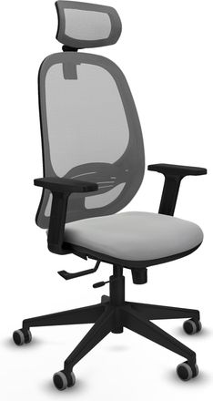 Piqueras y Crespo B&uuml;rostuhl aus Netzgewebe mit 2D-Armlehnen, h&ouml;henverstellbarer Lendenwirbelst&uuml;tze und h&ouml;henverstellbarem Kopfteil und Neigungsverstellung. Ausgestattet