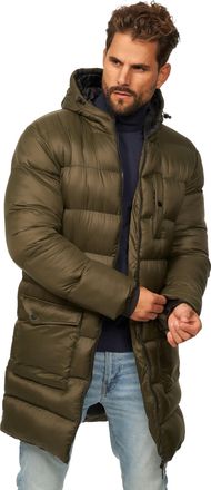 SOULSTAR Herren Parka Winterjacke als Langer Steppmantel mit Kapuze - Winterparka als Puffermantel - Wintermantel f&uuml;r M&auml;nner S2_AG05-Olive-XXL