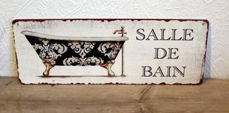 G|H Shabby Blechschild Badezimmer