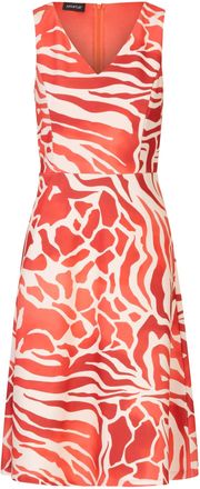 Apart Fashion APART kurzes Kleid aus Jersey-Stoff, Allover mit grafischem Print, Koralle-Multicolor, 38