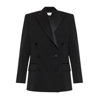 Balmain Wollblazer mit doppelter R&uuml;ckenschlitz - - Jackets - Damen - Schwarzk - S