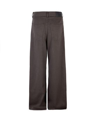 Sportmax Womens Trousers Siamese Chocolate Garment-Dyed Cotton