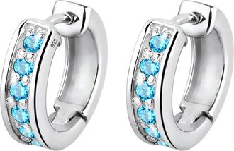 Elli Damen Creolen Funkelnd mit Zirkonia Kristallen in 925 Sterling Silber