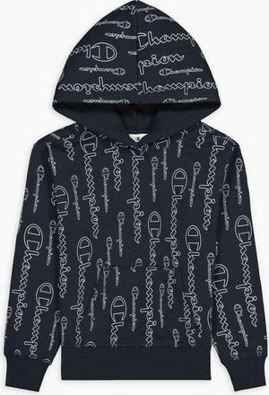 Champion Kapuzenpullover Hoodie American Classic Champion Print (gefüttert) navyblau