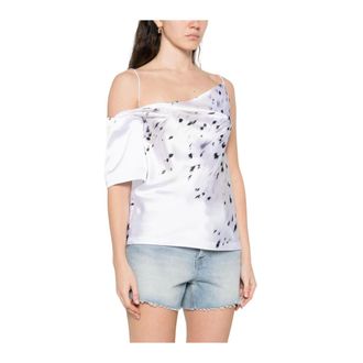 Iro Iro, Femme, Tops, Gris, Taille: 38 FR Venuzia T-Shirt en Coton Coupe D&eacute;contract&eacute;e