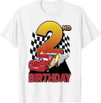 Disney Pixar Cars Lightning McQueen 2nd Birthday Peel Out T-Shirt