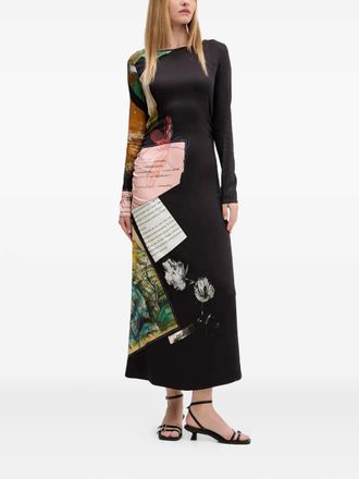 Desigual Kleid mit Print - Schwarz