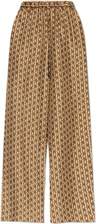 Max Mara Femme, Pantalons, Beige, Taille: 38 FR Clarino Silk Pantalons